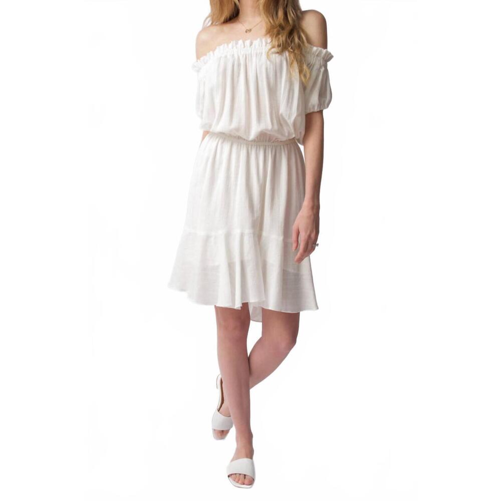 NSF | Dresses | New Nsf Niara Short Sleeve Peasant Dress In White ...
